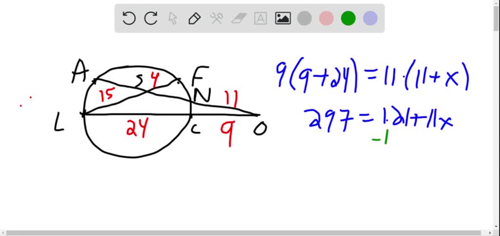 SOLVED:In circle O, chords AB and CD intersect at E, as shown in the diagram. If AE=6 . EB=8 ...