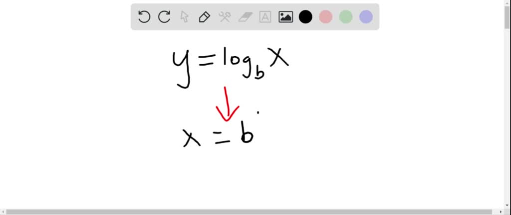 SOLVED:Using the definition of a logarithmic function where y=logb x ...