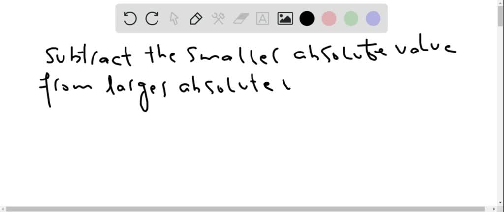 SOLVED Explain The Process To Add Two Numbers With Different Signs 