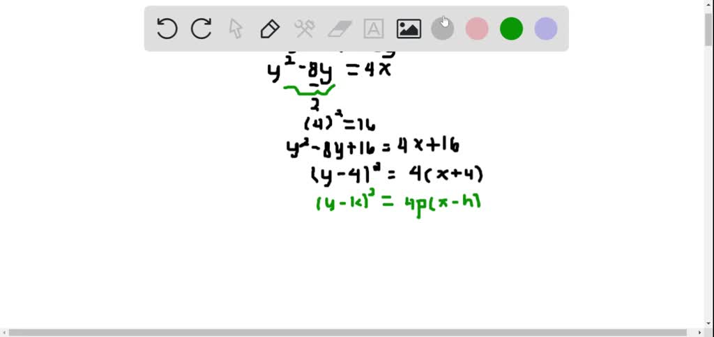 SOLVED:Complete the square to determine whether the equation represents ...