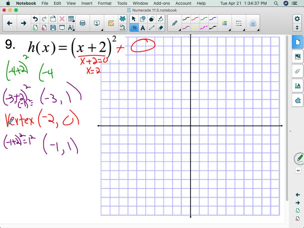 SOLVED:Sketch the graph of each quadratic function. Label the vertex ...