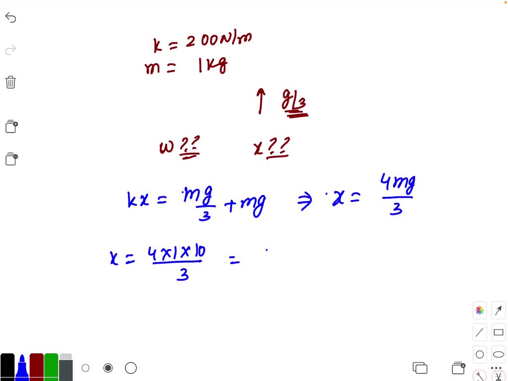 SOLVED:A spring of spring constant 200 N / m has a block of mass1 kg ...