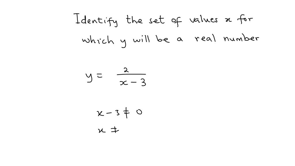 Identify the set of values x for which y will be a real number. y=(2 ...