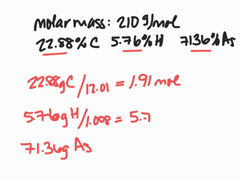 SOLVED:Cacodyl, a compound containing arsenic, was reported in 1842 by ...