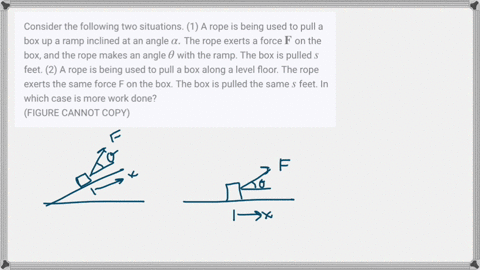 SOLVED:Consider the following two situations. (1) A rope is being used ...