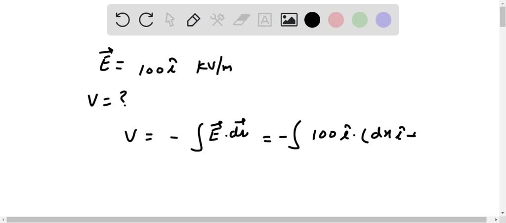 SOLVED:A uniform electric field is give by E⃗=100 î kV / m . Find the ...