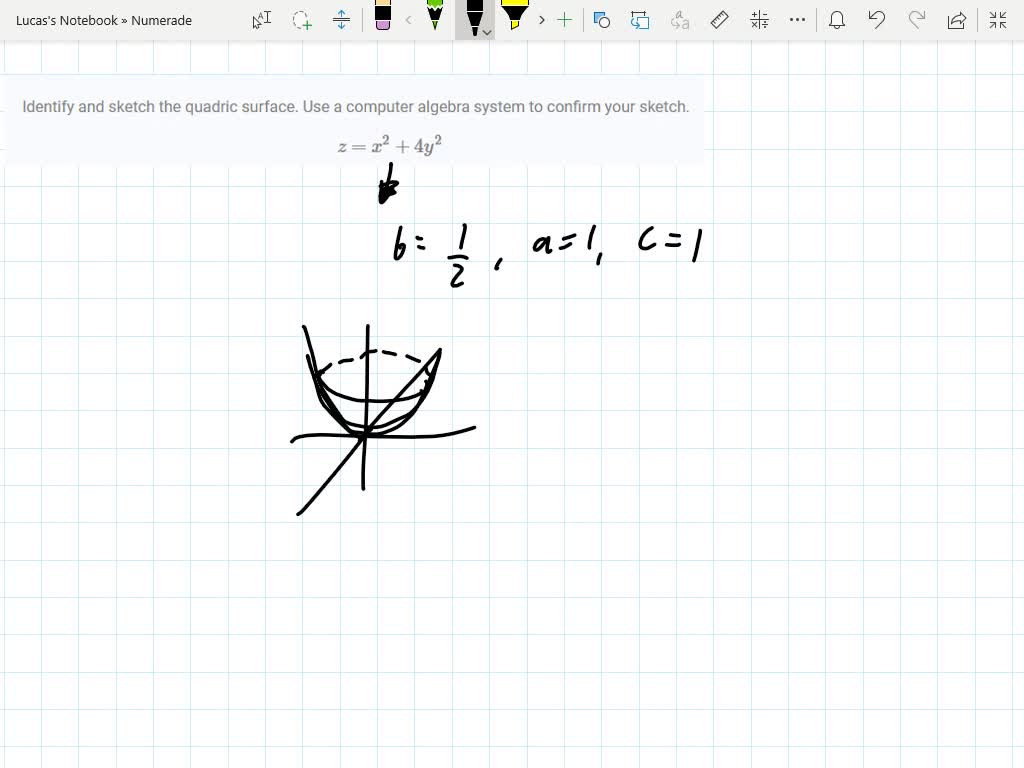 SOLVED: 5 points] Sketch the graph of the surface 2x + 4y + 3z = 12. Make sure your axes and ...