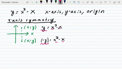 SOLVED:Testing for Symmetry In Exercises 27-38, test for symmetry with ...