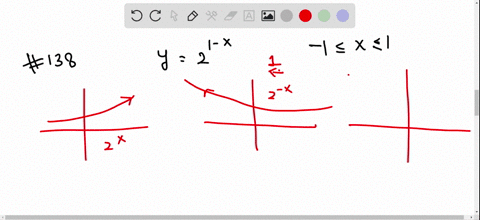SOLVED:Find the area of the region between the curve y=2^1-x and the ...
