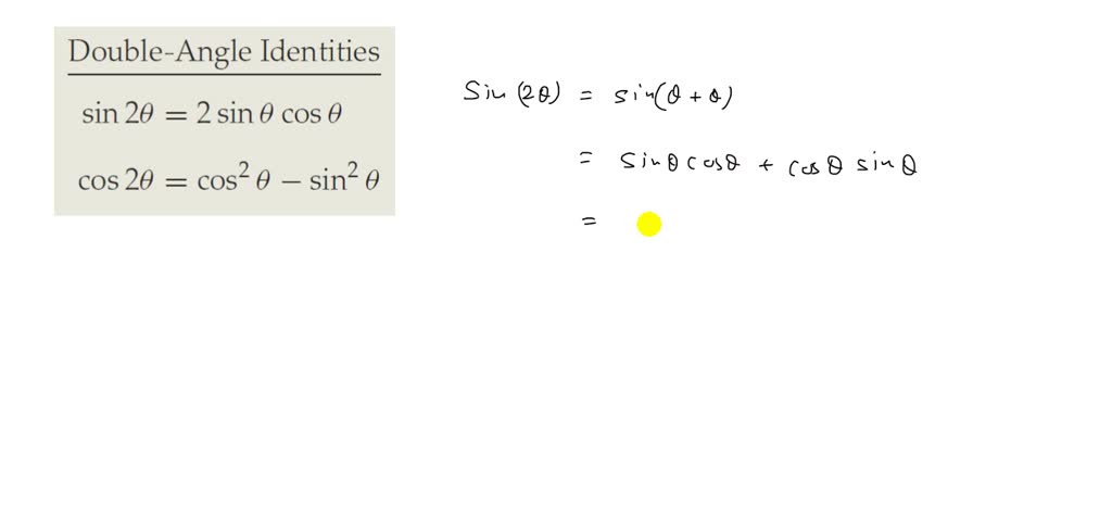 ⏩SOLVED:Use the sum identities to prove the double-angle identities ...