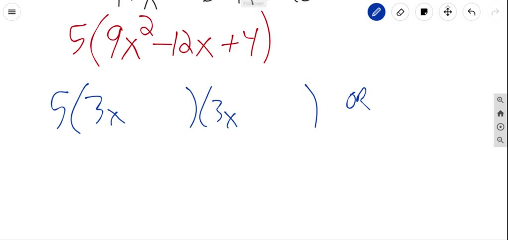 SOLVED:Factor the expression. 45 x^{2}-60 x+20