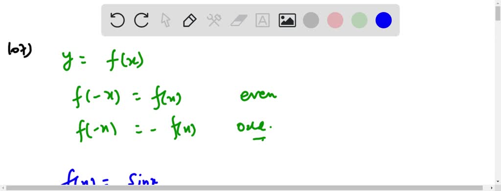 SOLVED: Is the sine function even, odd, or neither? Is its graph ...