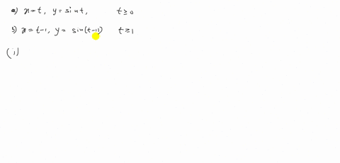 SOLVED:Parametrizations are provided for portions of the same function. For each problem do the ...