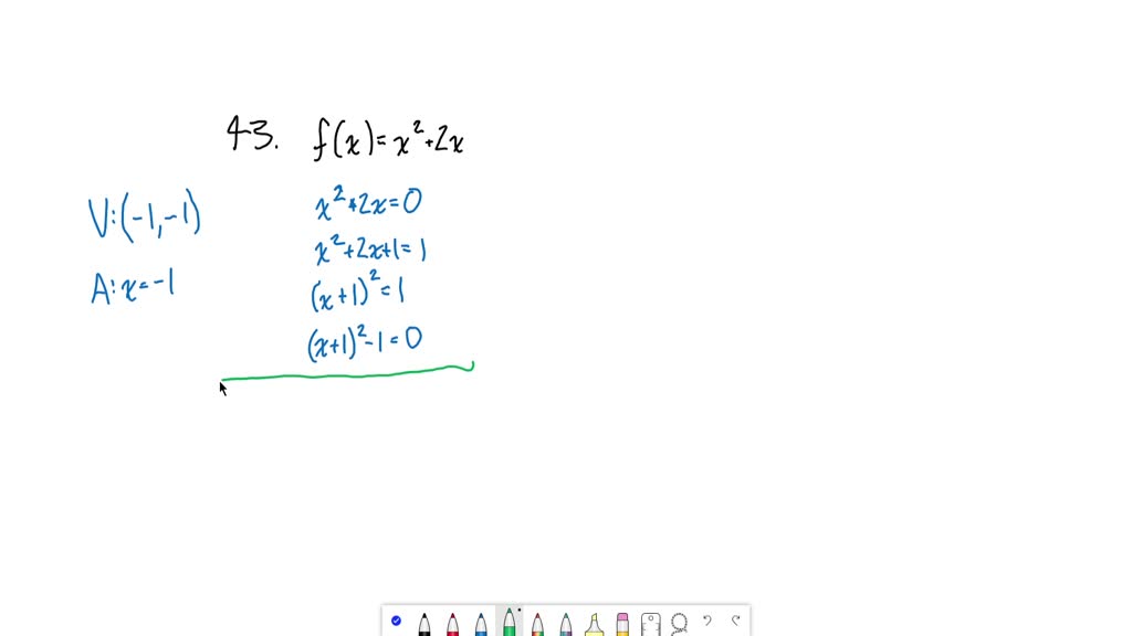 SOLVED:(a) find the vertex and the axis of symmetry of each quadratic ...