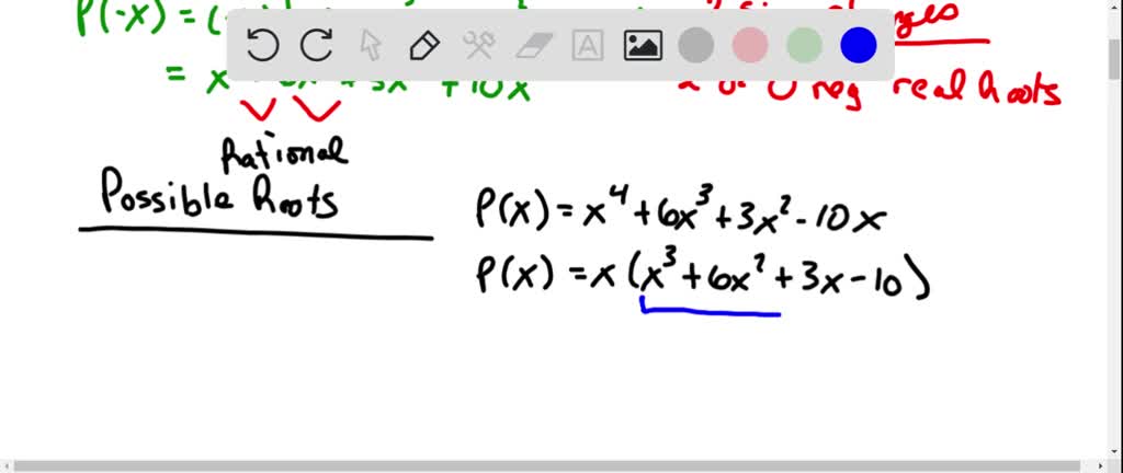 SOLVED:For each polynomial (a) use Descartes' rule of signs to ...
