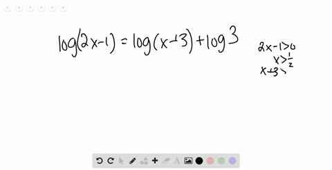 SOLVED:Solve each logarithmic equation. Be sure to reject any value of ...
