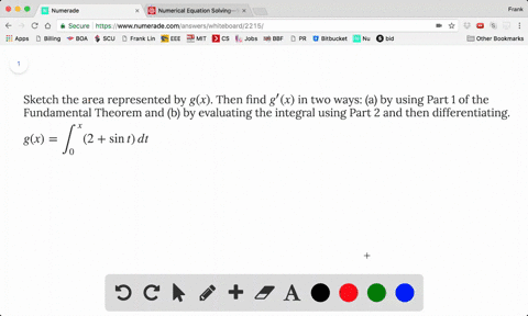 SOLVED:Sketch the area represented by g(x) . Then find g'(x) in two ...