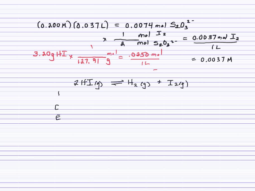 SOLVED:Hydrogen iodide gas decomposes to hydrogen gas and iodine gas: 2 ...