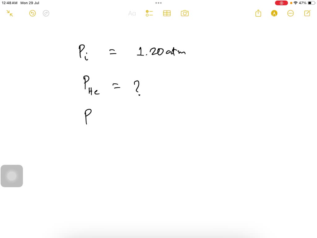 The total pressure exerted by a mixture of He, Ne, and Ar gases is 2.00 atm . What is the ...