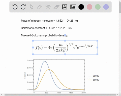 SOLVED:Carefully plot the Maxwell speed distribution for nitrogen ...