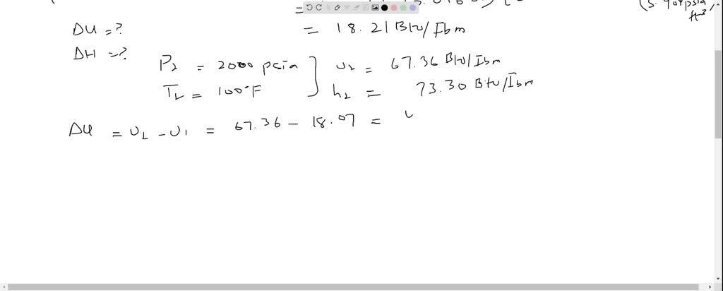 The state of liquid water is changed from 50 psia and 50^∘ F to 2000 ...