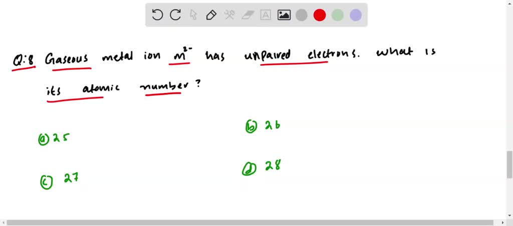 SOLVED:Gaseous metal 10 n M^2 has s unpalred erectrons. What is its ...
