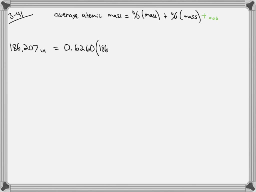 SOLVED:The element rhenium (Re) has two naturally occurring isotopes ...