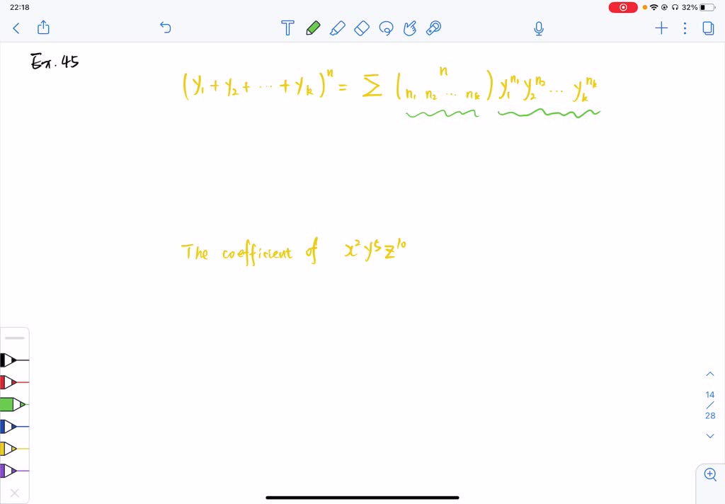 Suppose That We Wish To Expand x y z 17 What Is The Coefficient Of