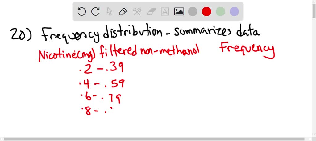 SOLVED:Refer to Data Set 3 in Appendix B and use the 29 measured amounts of nicotine. Construct ...