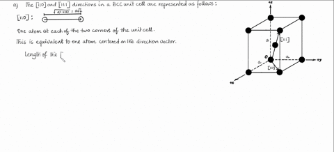 ⏩SOLVED:(a) Derive linear density expressions for BCC [110] and… | Numerade