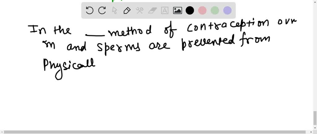 SOLVED:In the method of contraception ovum and sperms are prevented ...