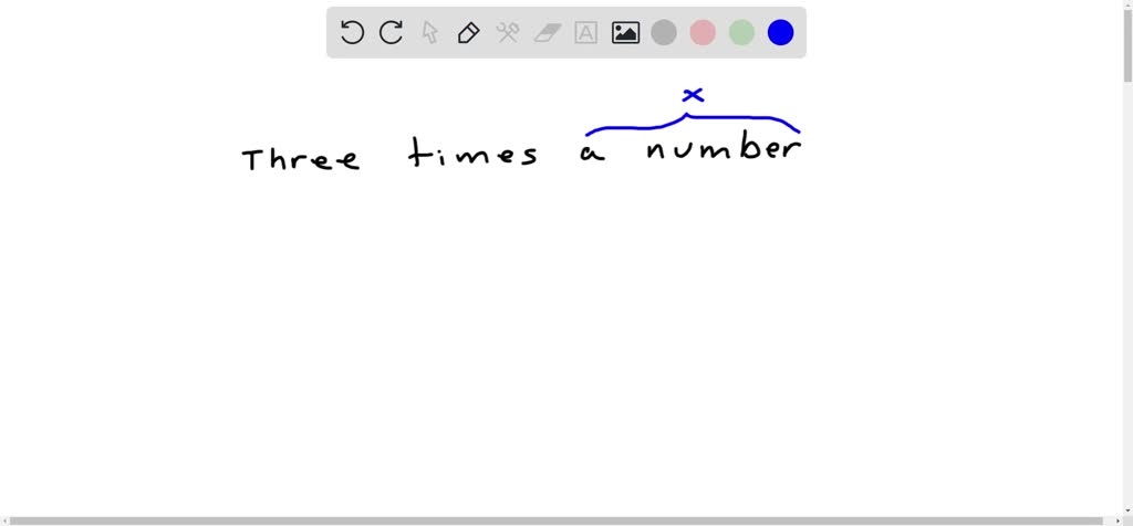 SOLVED:Write an algebraic expression for each quantity. Let x represent the unknown value. One ...