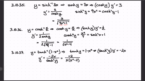 SOLVED:find the derivative of the function. y=x cosh^-1 x^2