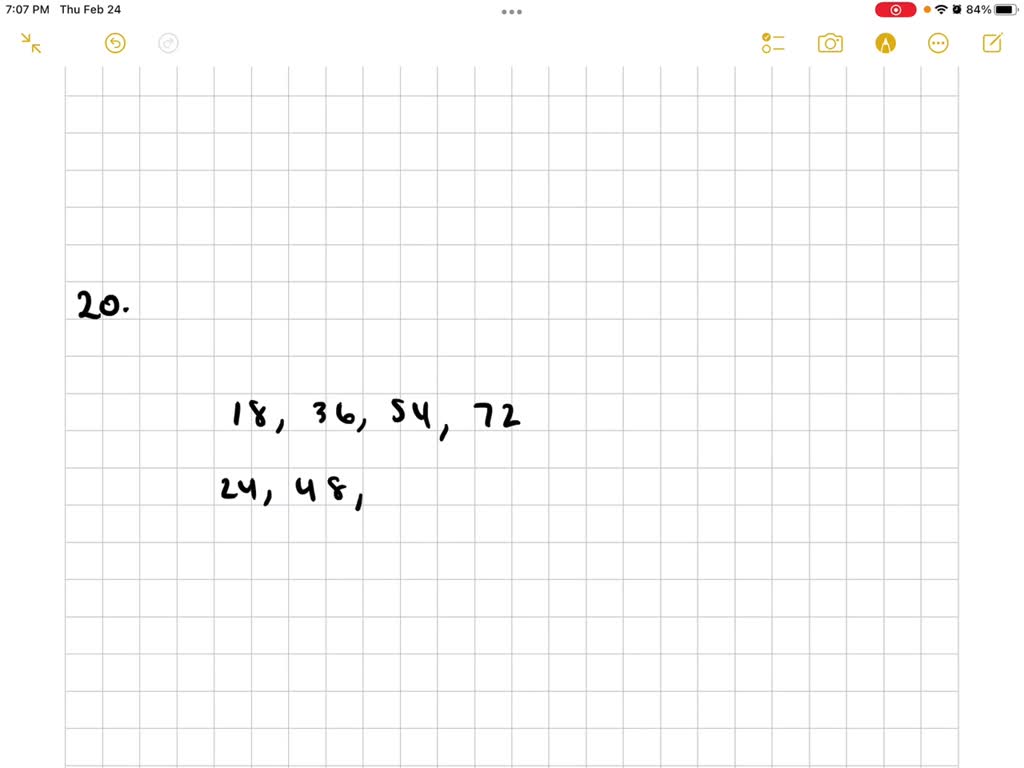 SOLVED:Find the least common multiple of the given numbers. 18 and 24