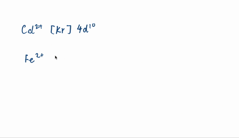 SOLVED:Give the electronic configuration for (a) Cd^2+ (b) Fe^2+ (c) Pt ...