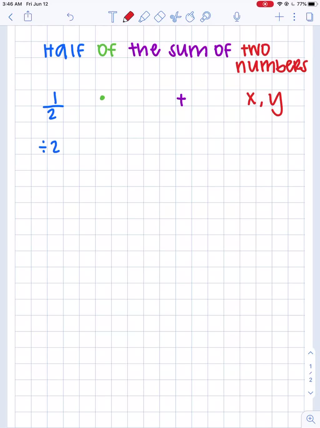 The difference between 2 numbers is equal to one-half of their sum ...