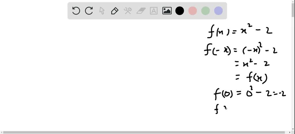 SOLVED:Graph each function. f(x)=x^2-2