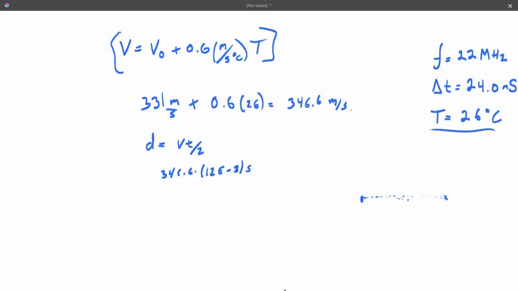 SOLVED:An ultrasonic tape measure uses frequencies above 20 MHz to ...