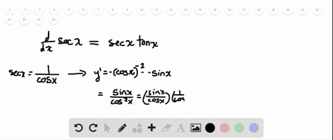 SOLVED:Derive the formula for the derivative with respect to x of a ...