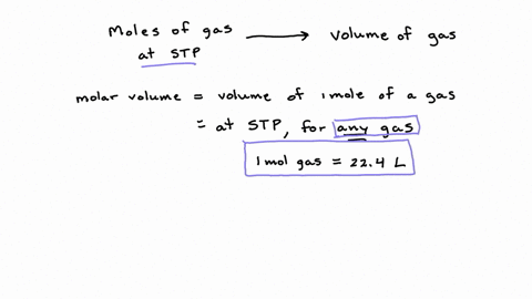 ⏩SOLVED:Calculate the volume of each gas sample at STP. (a) 22.5 mol ...