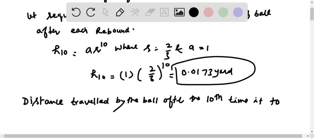 SOLVED:In the bouncing ball example above, find the height of the tenth ...