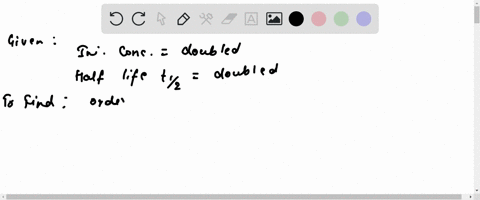 SOLVED:The half-life for a given reaction is doubled if the initial ...