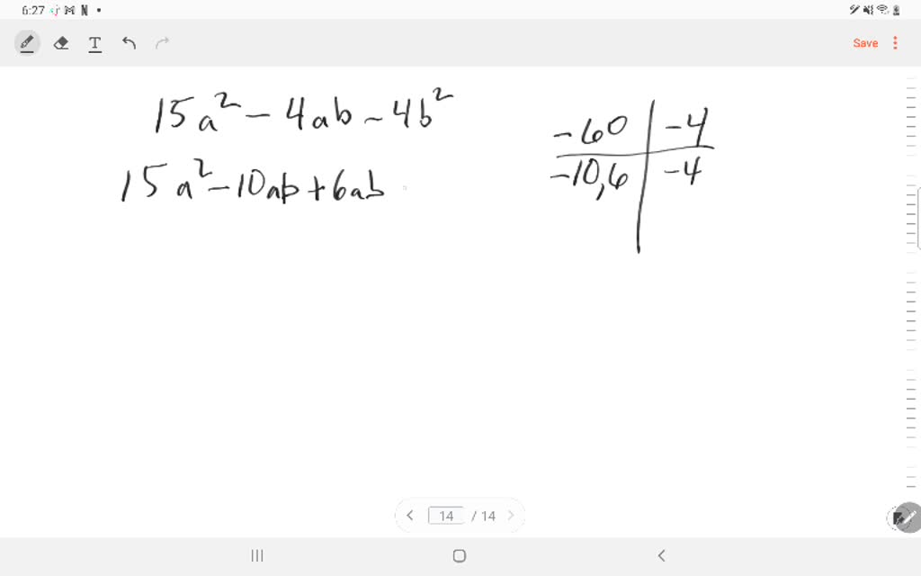 SOLVED Factor Completely 15 A 2 4 A B 4 B 2