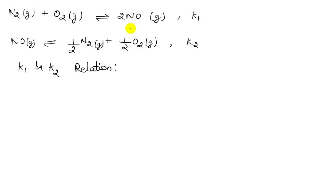 ⏩SOLVED:The equilibrium constant for the reaction: N2( g)+O2( g) ⇌2 ...