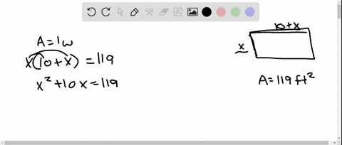 SOLVED:A person has a garden that has a length 10 feet longer than the ...
