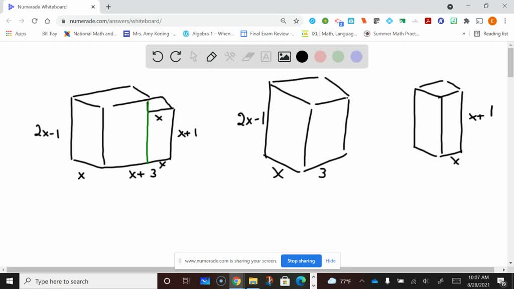 SOLVED:Represent the volume of each figure as a polynomial in standard ...