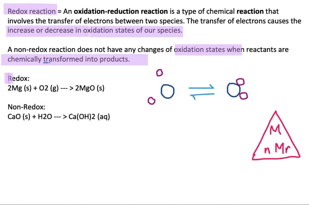 SOLVED Give One Example Of A Combination Reaction That Is A Redox Reaction And Another That Is 