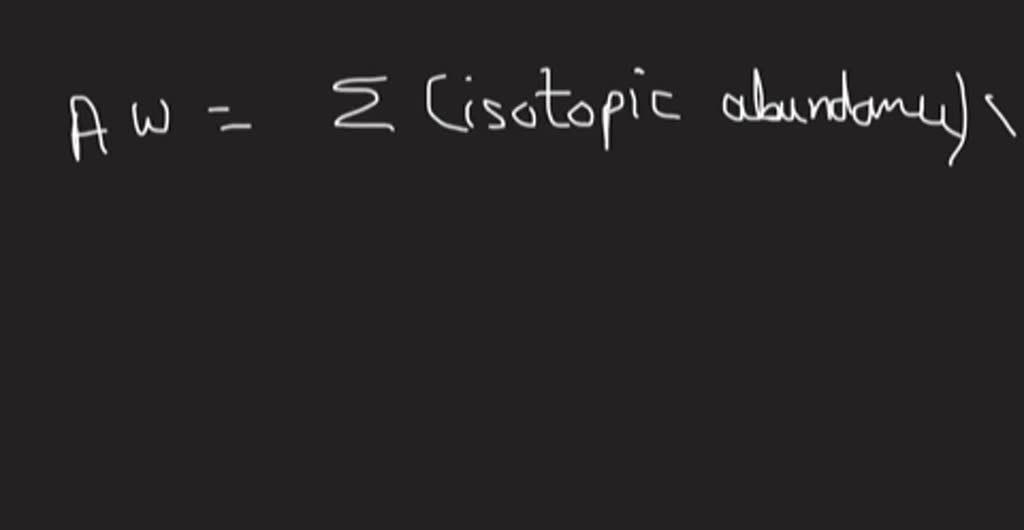 SOLVED:Determine the atomic mass of potassium, given the following ...