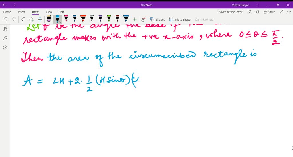 Solvedfind The Maximum Area Of A Rectangle Circumscribed Around A Rectangle Of Sides L And H 