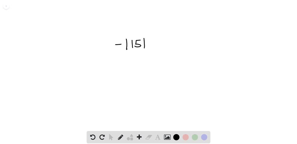 SOLVED: In the following exercises, simplify. -|15| | Numerade